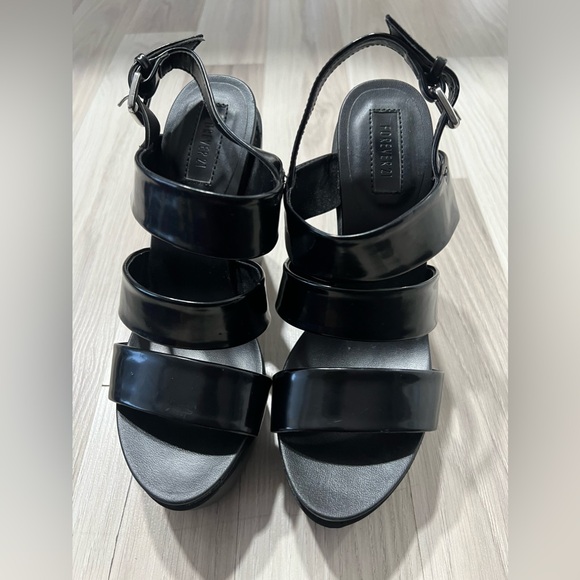 Forever 21 | Shoes | Forever 2 Open Toe Platform Sandals Womens 7 Open ...